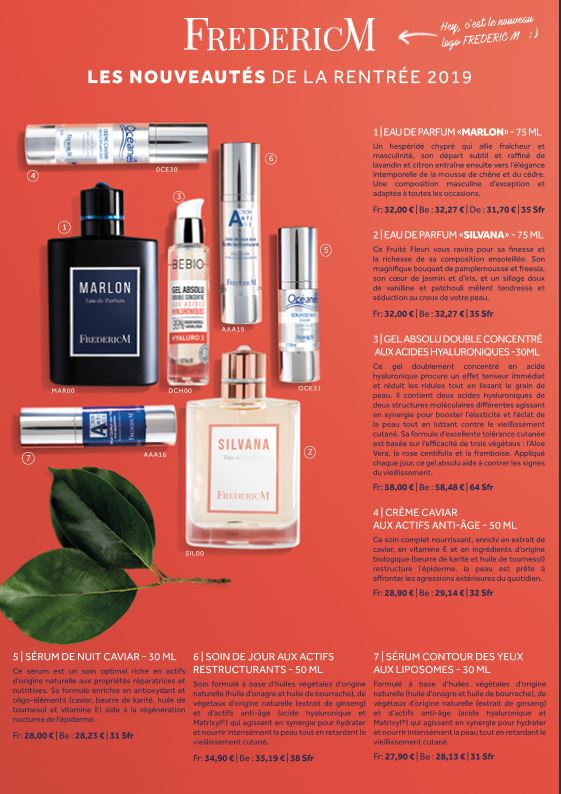 Catalogues FredericM en ligne - Commander les produits Fredericm